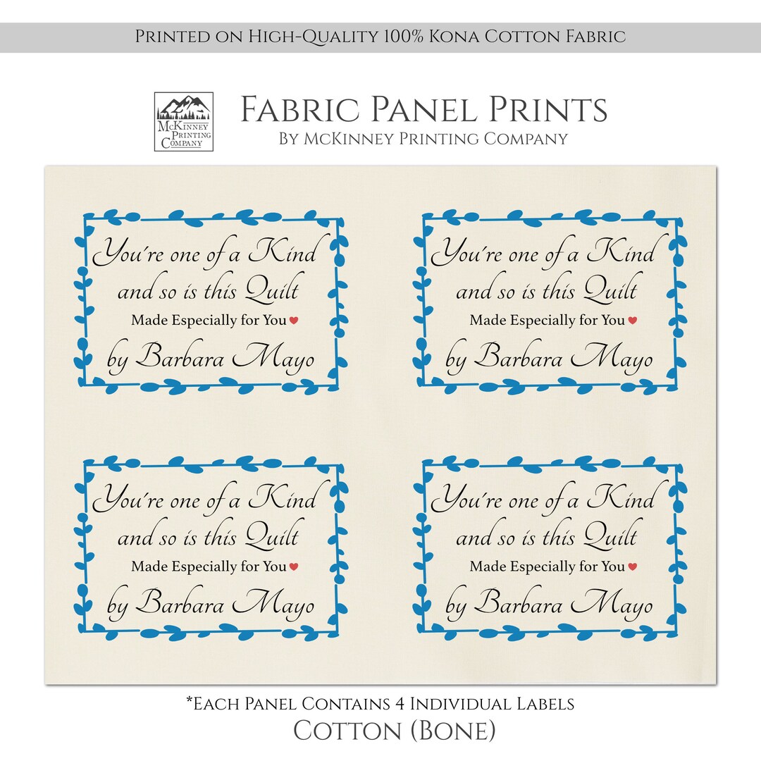 Quilt Labels, Personalized Quilt Labels, Custom Quilt Labels, Quilt ...