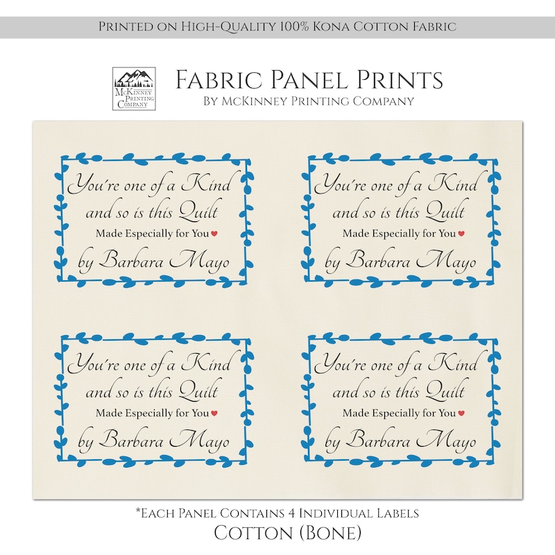 Memory Quilt Label - Etsy