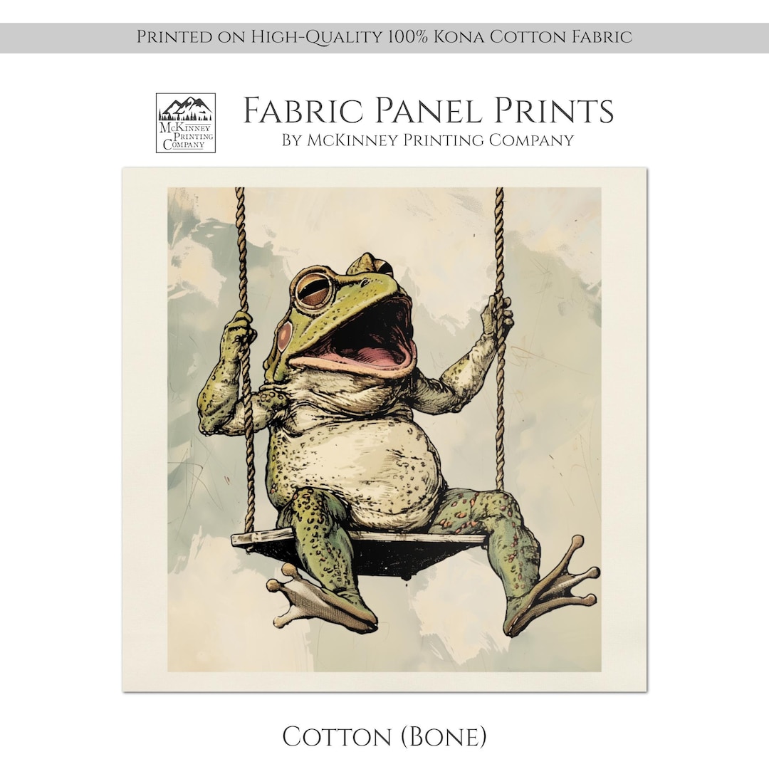 Frog Fabric, Frog Patch, Baby Fabric Panels, Shirt, Hoodie, Decor ...