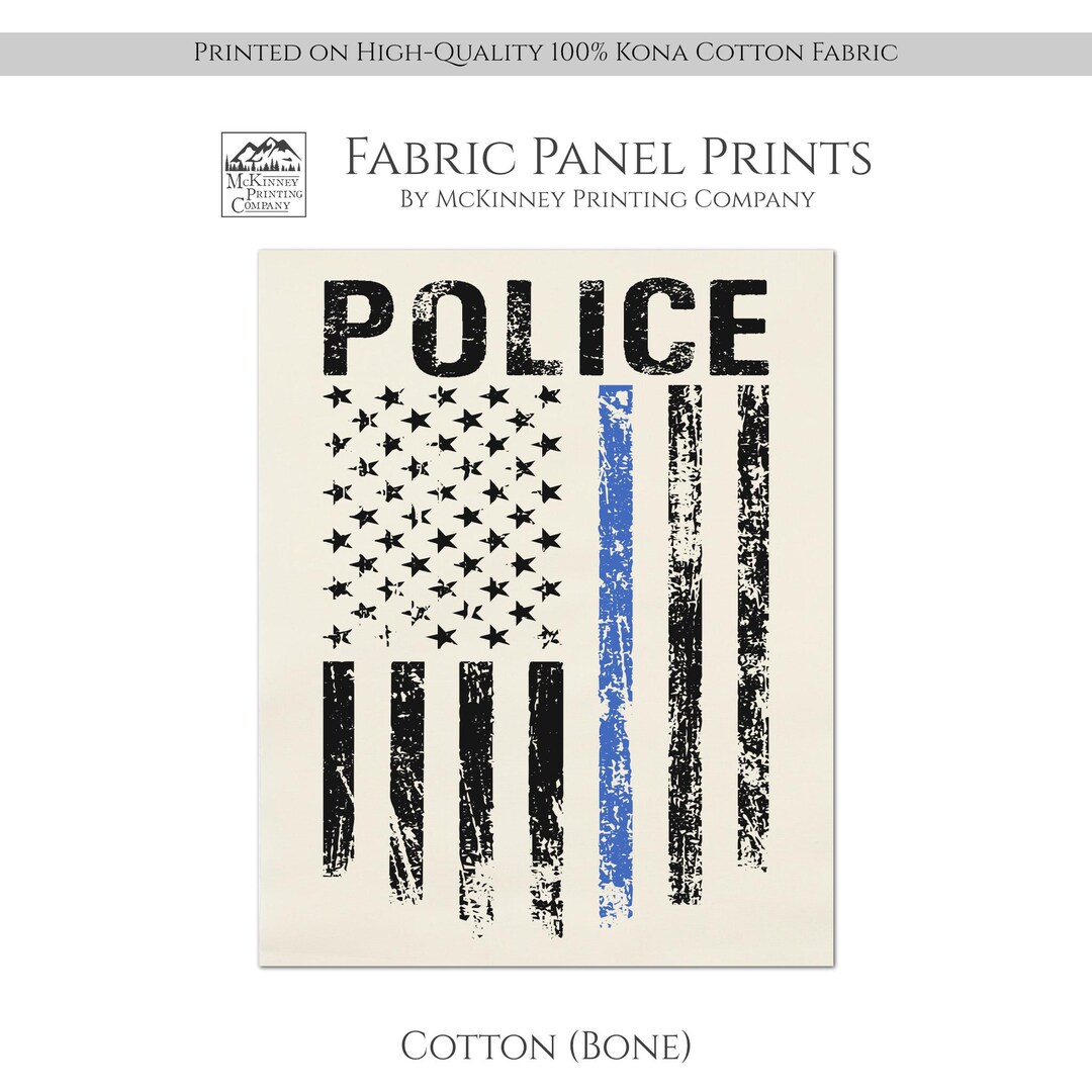Thin Blue Line, Police Fabric, Retired, Memorial, Flag, Law Enforcement ...