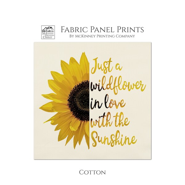 Sunflower Fabric Panel - Etsy