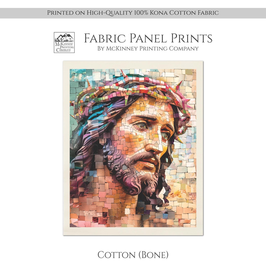 Jesus Painting, Christian Fabric, Religious, Faith, Canvas, Wall Art ...