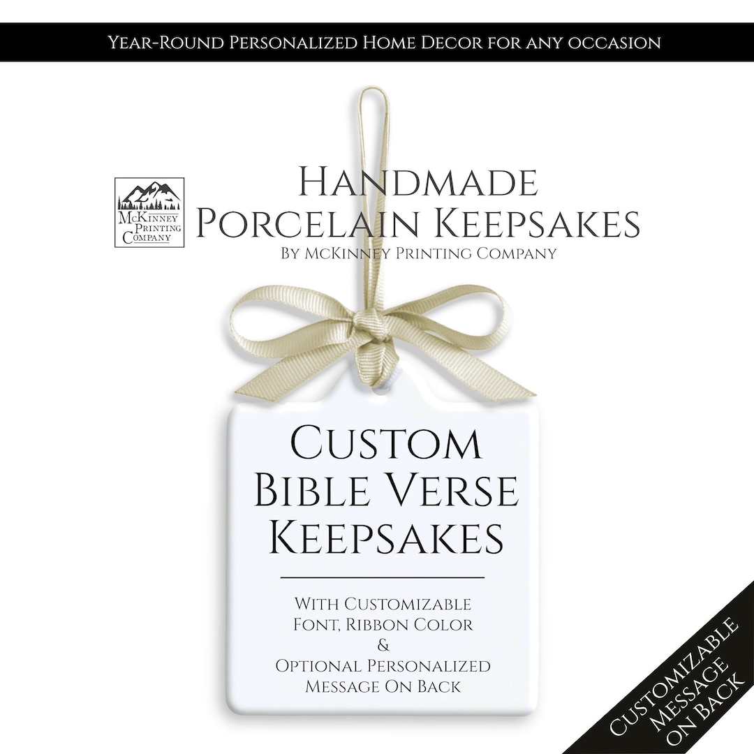 Christian Graduation Gift, Custom Bible Verse, Wedding, Keepsake ...