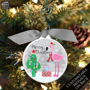 Flamingo Ornament, Flamingo Gifts, Pink, Christmas Ornament, Funny ...