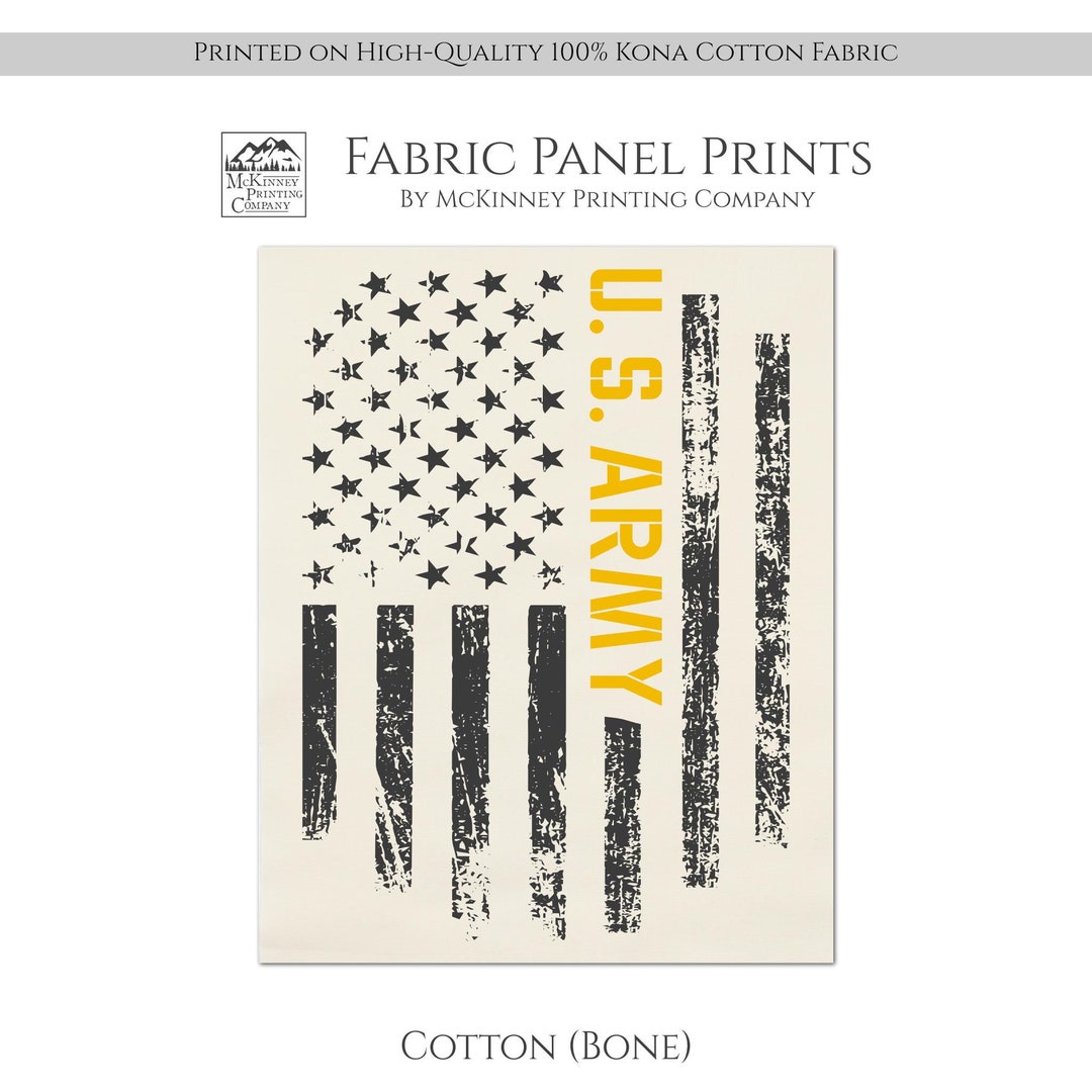 Patriotic Fabric, Army, Veteran, Military, Retired, Memorial, Flag ...