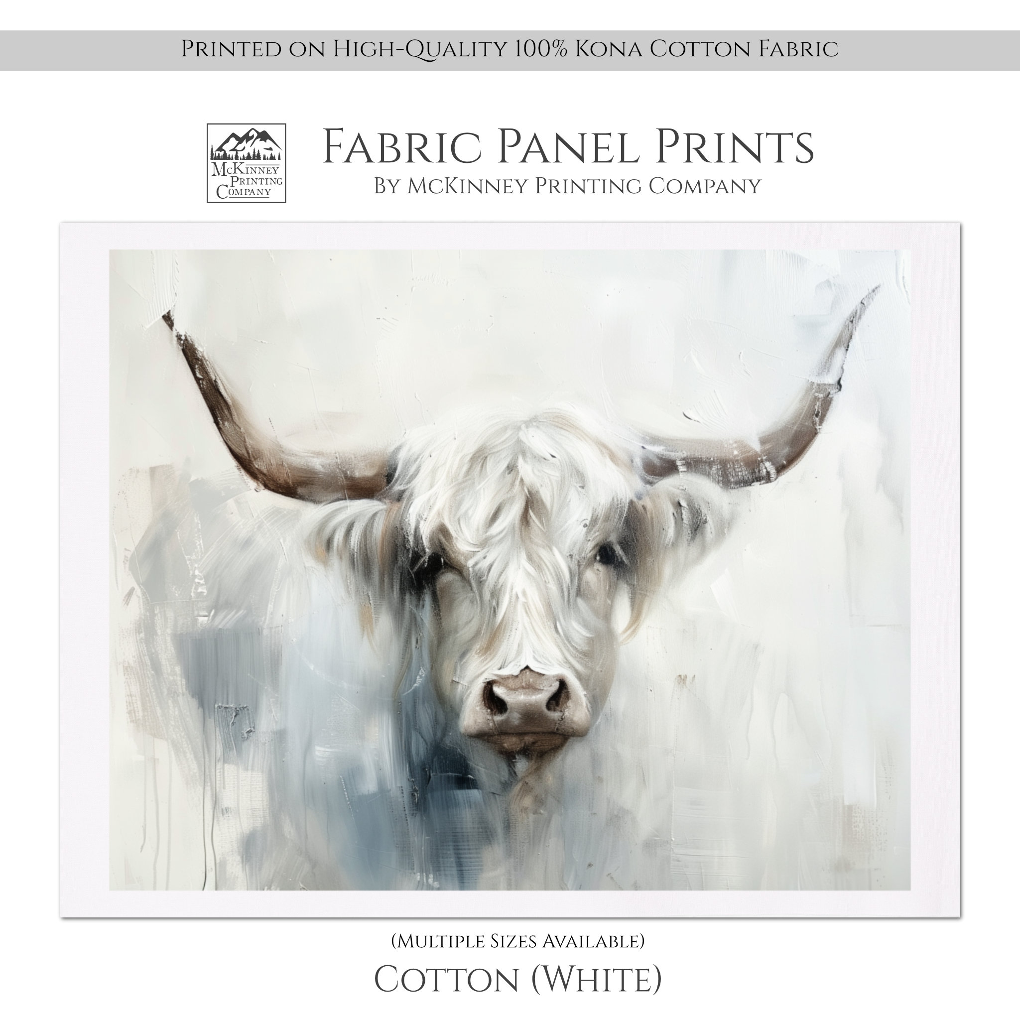 Cow Print Fabric, Highland Cow Print, Farm, Farmhouse, Longhorn, Wall ...