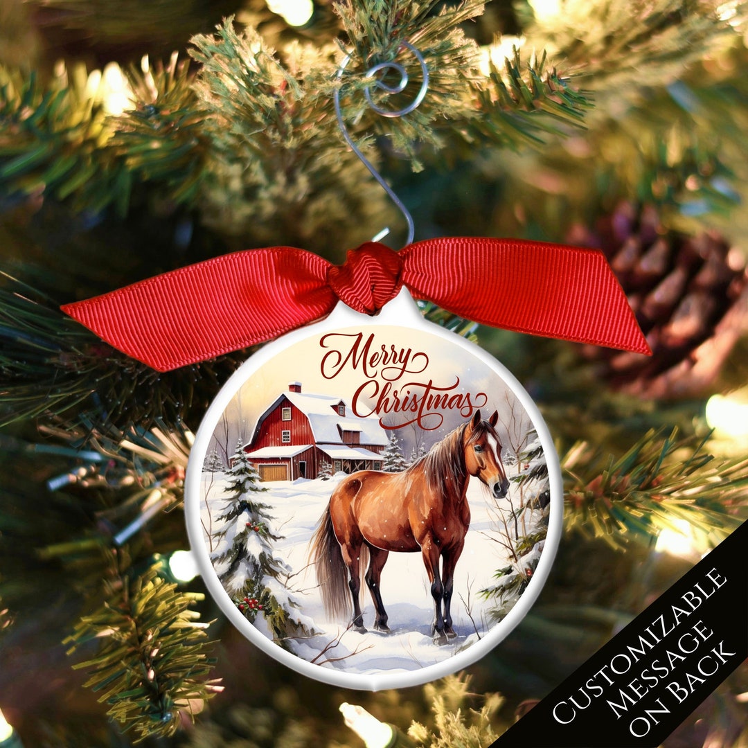 Horse Christmas Ornaments, Personalized Horse Ornament, Horse Gifts ...