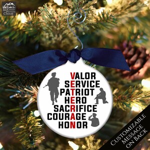 Military Ornaments, Veteran Christmas Ornaments, Patriotic, Custom ...
