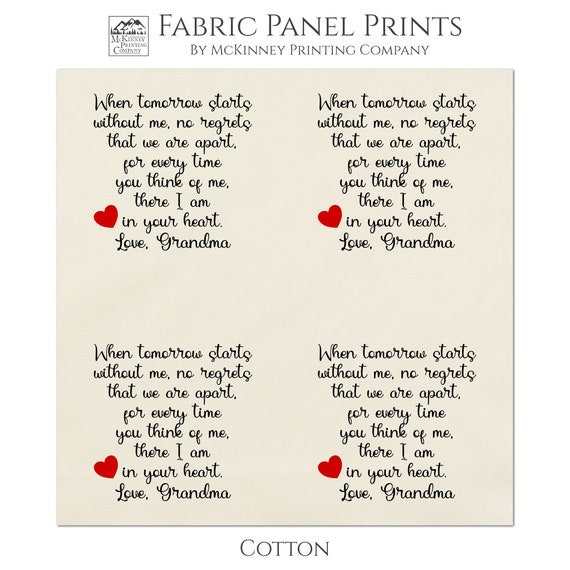 Memory Pillow Fabric Panel Memory Pillow Patch Memory - Etsy