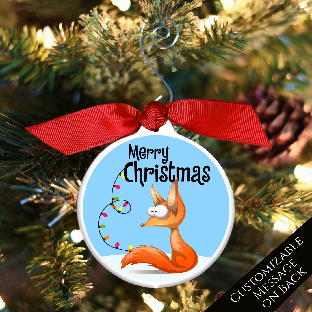 Fox Ornament, Fox Christmas Decorations, Woodland, Fox Gifts, Funny ...