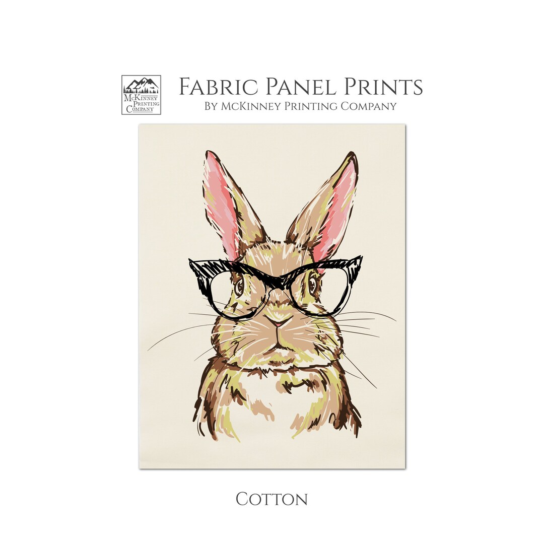 Bunny, Woodland Animal Fabric, Rabbit, Nursery, Cute, Easter, Large ...