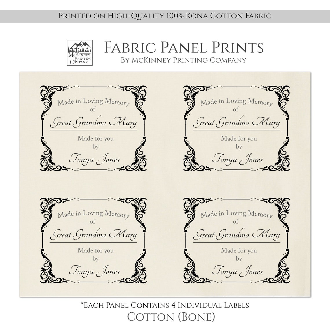 Quilt Labels, Personalized Quilt Labels, Custom Quilt Labels, Quilt ...