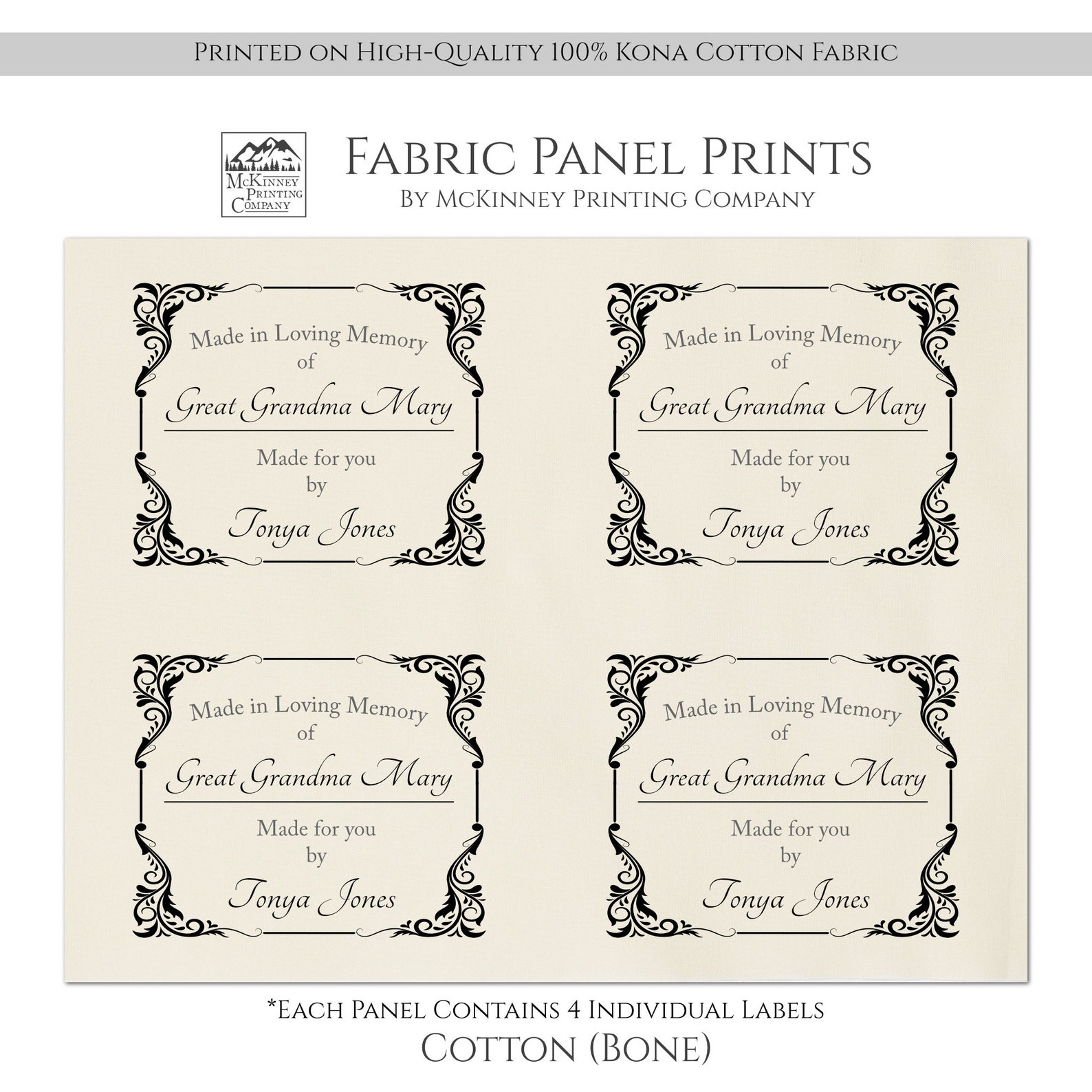 Quilt Labels, Personalized Quilt Labels, Custom Quilt Labels, Quilt ...