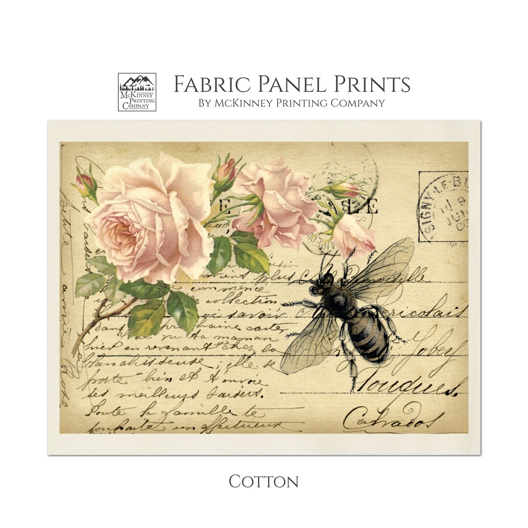 Cabbage Rose Fabric, Shabby Chic, Antique, Victorian, Vintage, Large ...