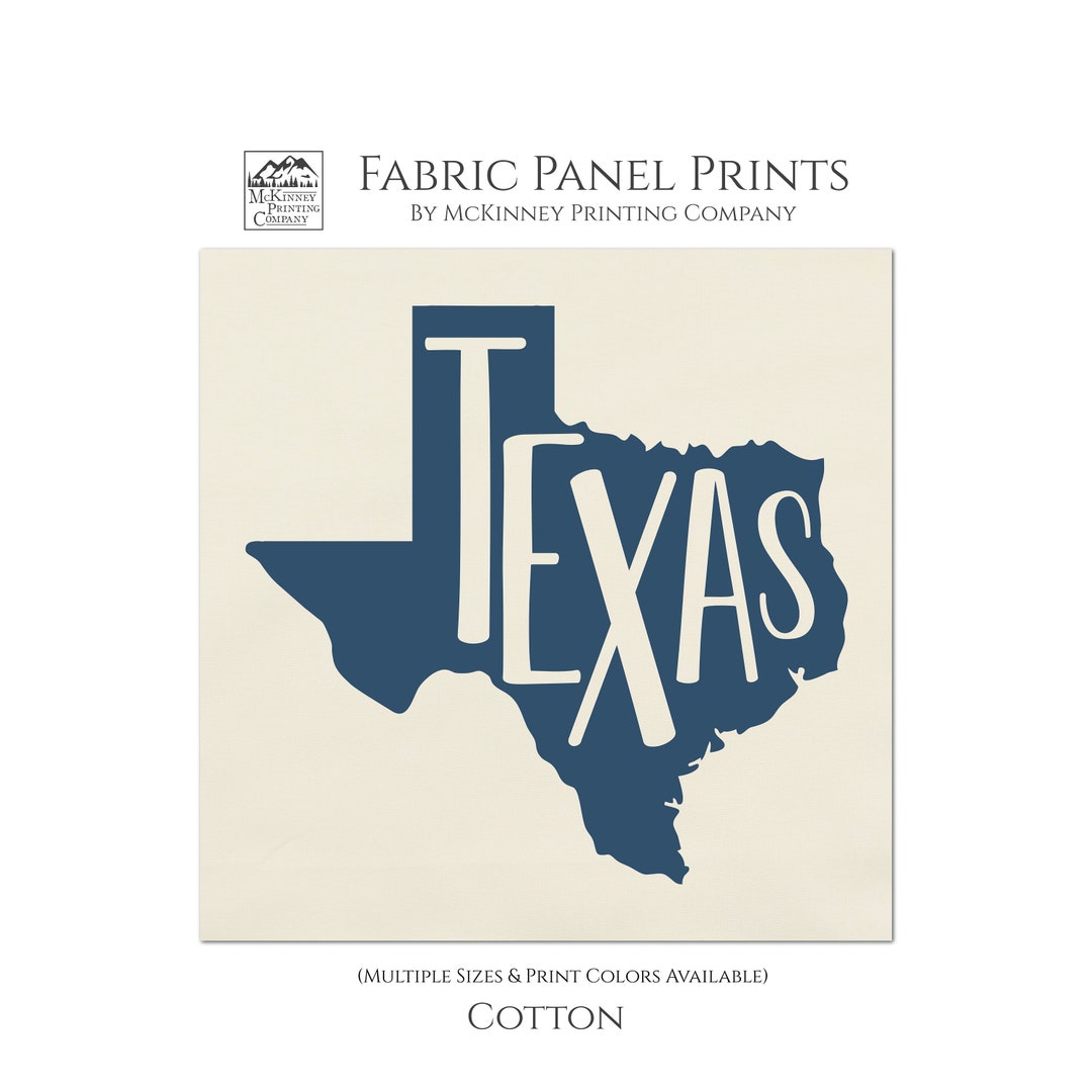 Texas Fabric, Texas Silhouette, Texas - Large Print Fabric, Fabric ...