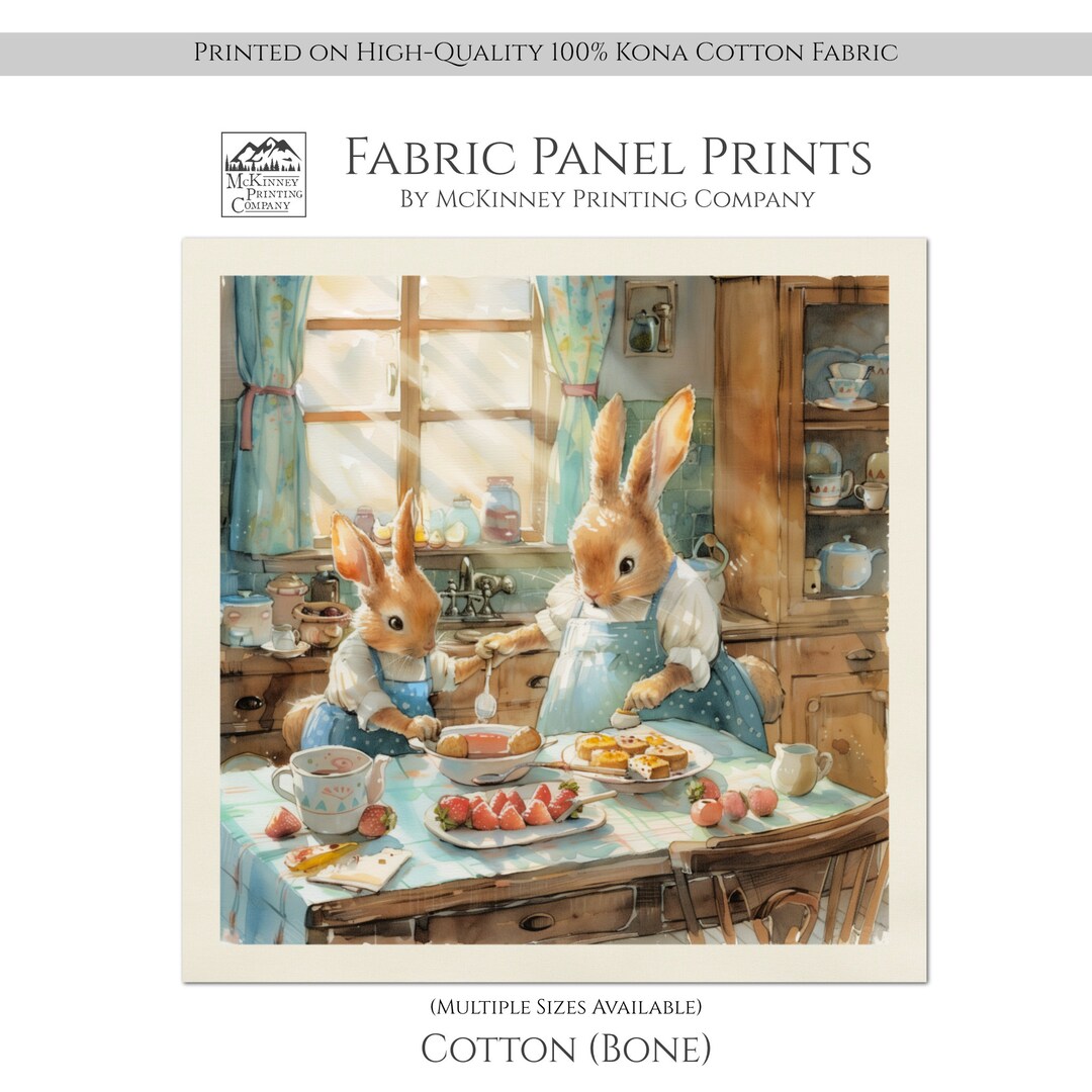 Beatrix Potter Fabric, Bunny Fabric, Baby Fabric Panels, Rabbit ...