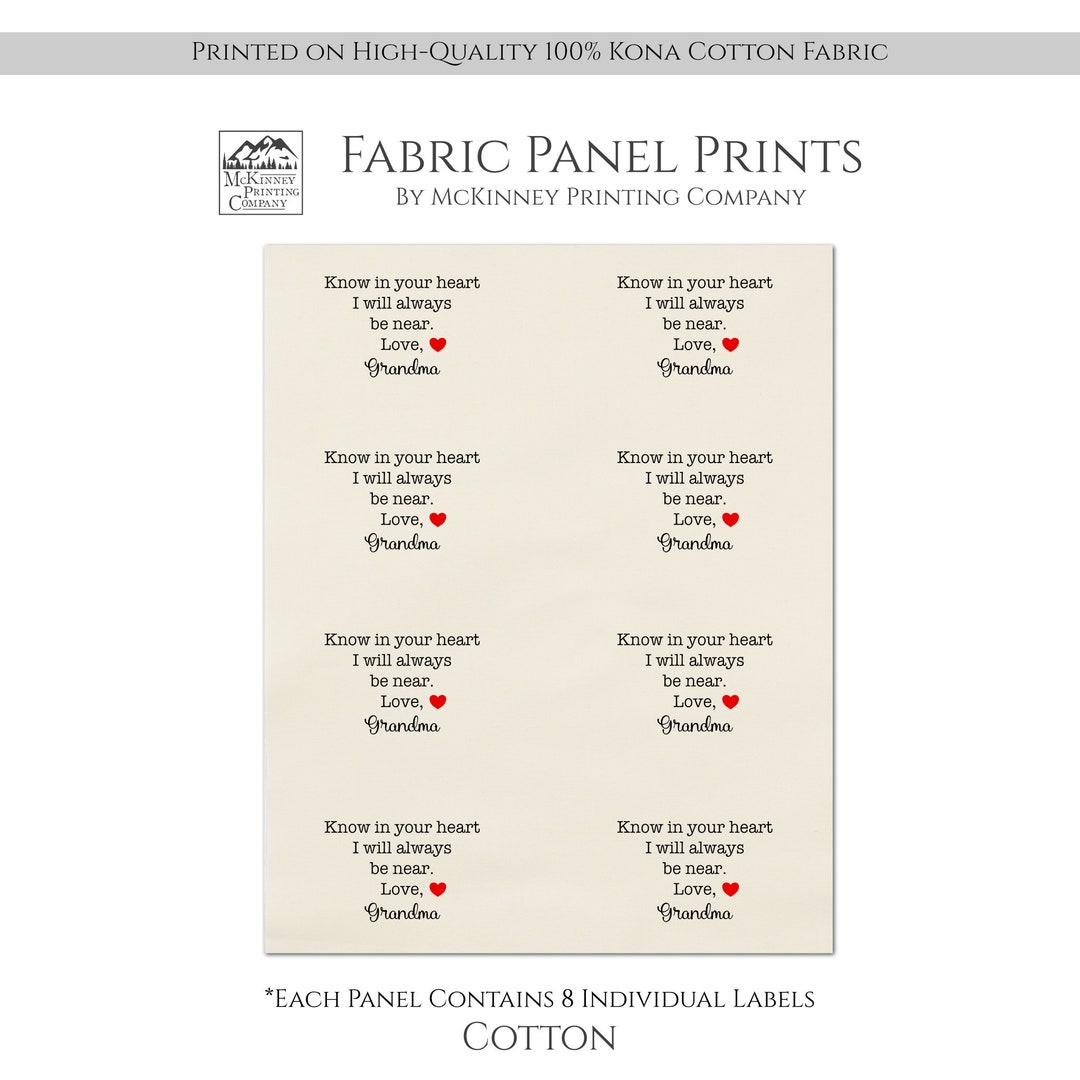 Memory Ornament, Fabric Panel, Memory Ornament Patch, Memory Patch, Shirt, Memory Pillow, Cotton ...