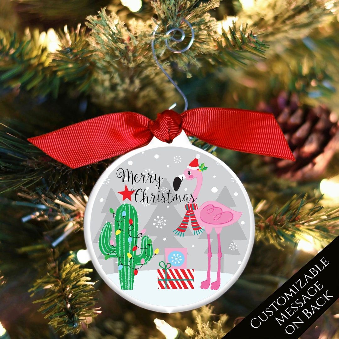 Flamingo Ornament, Flamingo Gifts, Pink, Christmas Ornament, Funny ...