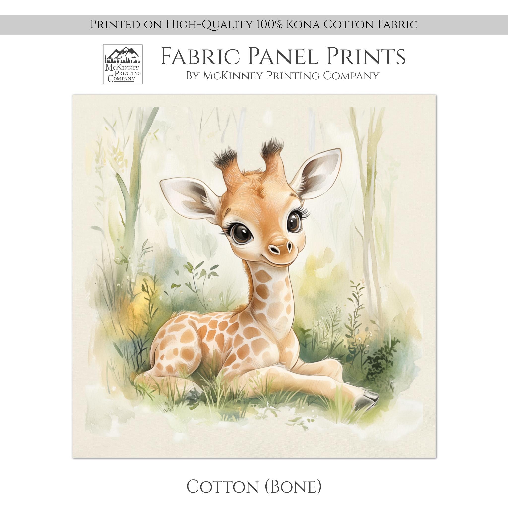 Baby Fabric Panels, Giraffe Fabric, Woodland Animal, Jungle, Shower ...
