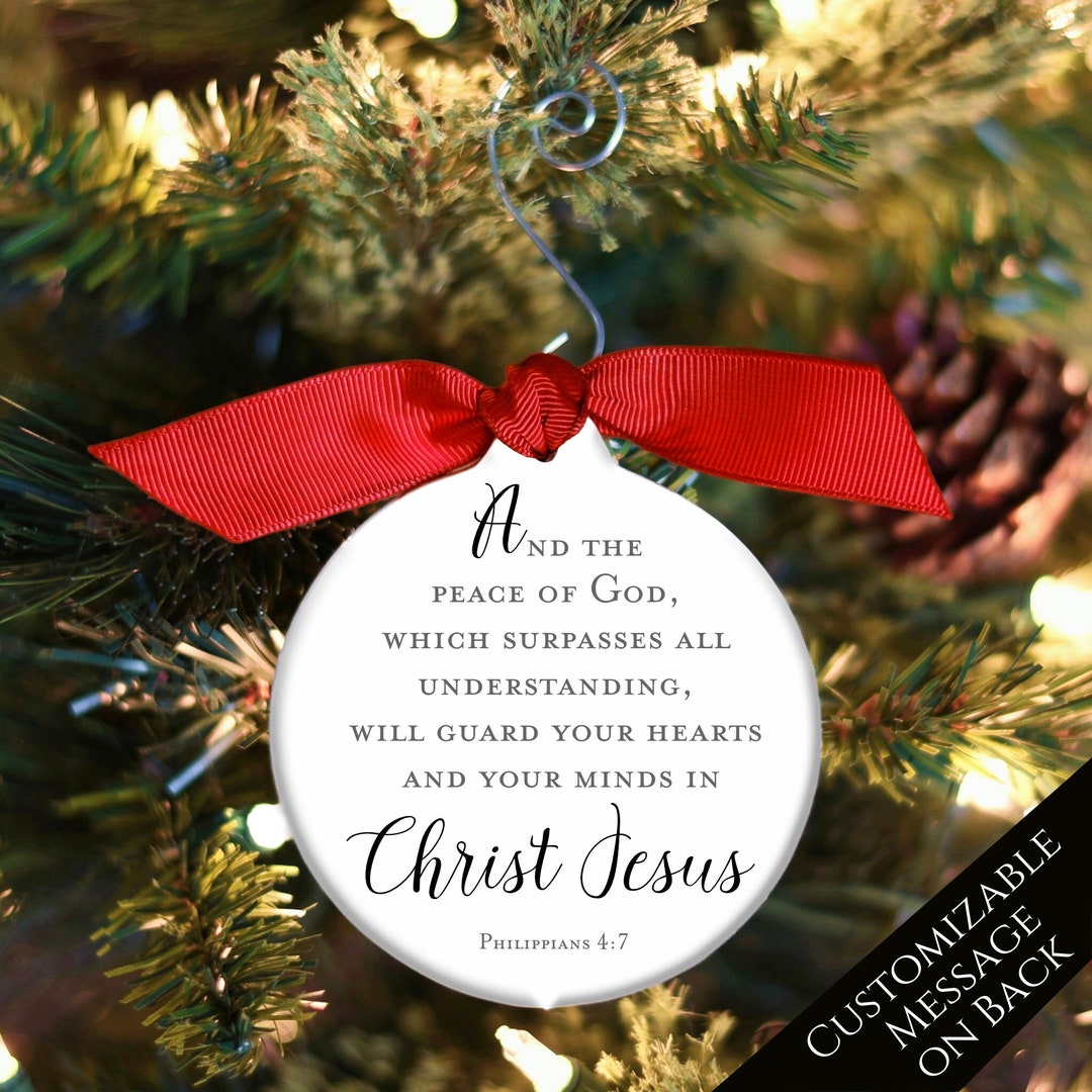 Philippians 4 7, Christmas Ornament, Bible Verse, Quote, Saying ...
