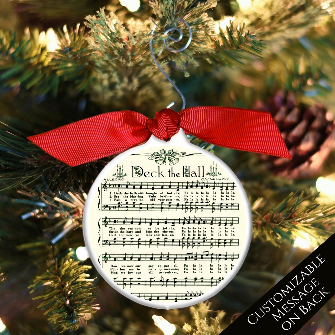 Christmas Sheet Music, Deck the Hall, Vintage Sheet Music, Lyrics ...