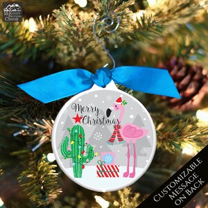 Flamingo Ornament, Flamingo Gifts, Pink, Christmas Ornament, Funny ...