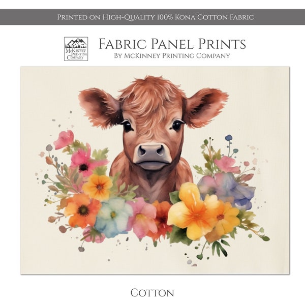 Quilting Panels Sunflower Highland Cow - Etsy