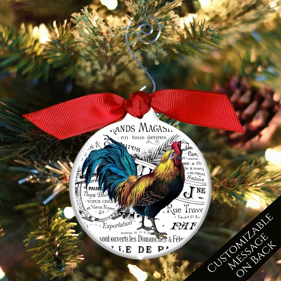 Shabby Chic Decor, Rooster Ornament, Rooster Painting, Chicken Gifts ...