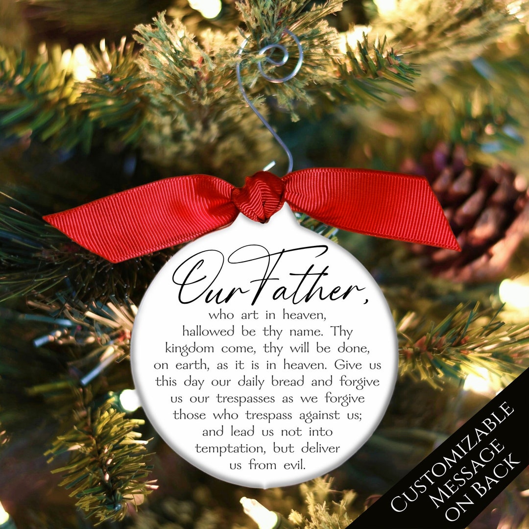 The Lord's Prayer, Our Father, Christian Christmas Ornament, Gift ...