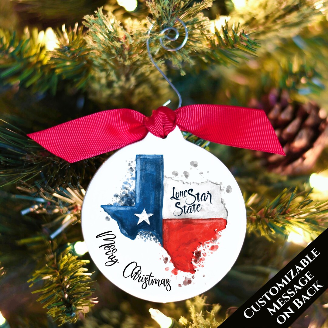 Texas Christmas Texas Ornament Texas State Texas - Etsy