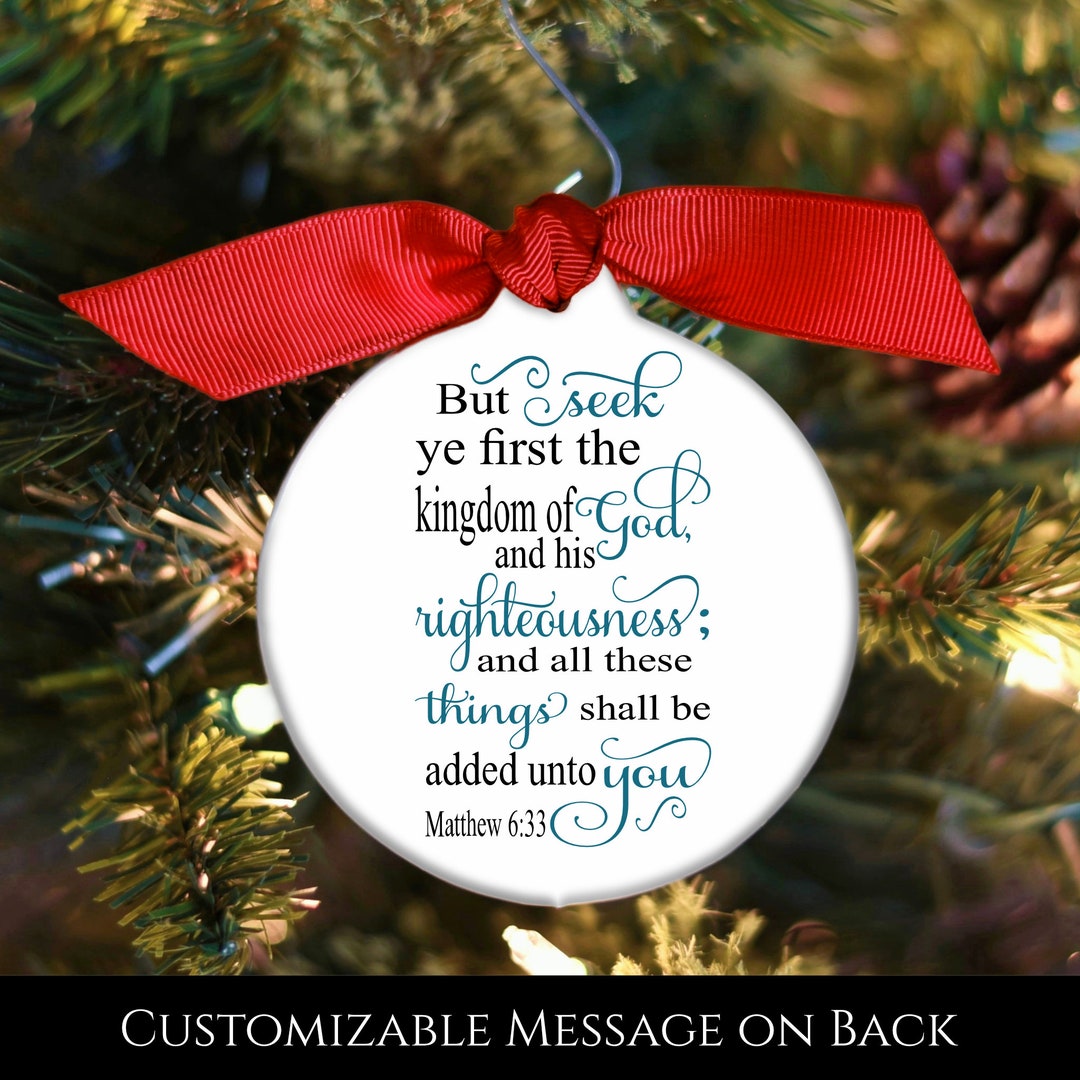 Seek First the Kingdom of God, Matthew 6 33, Bible Verse, Christmas ...