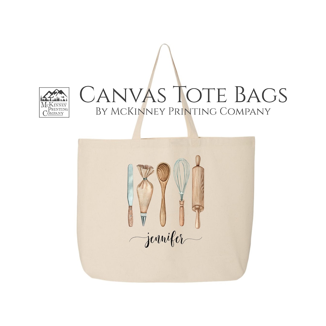 Personalized Canvas Tote Bag, Women, Baking, Cooking, Baker, Gift ...