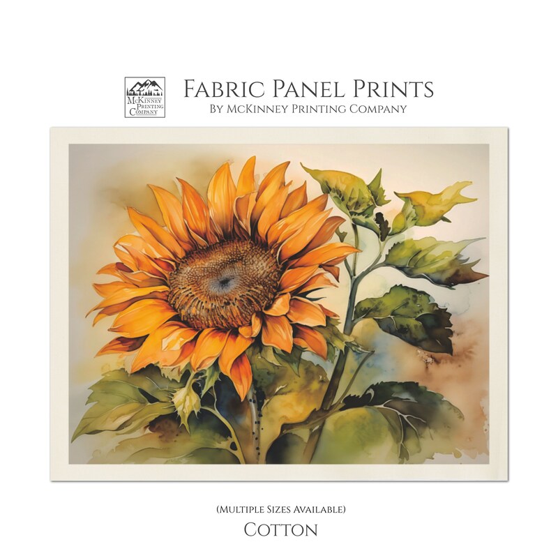 Sunflower Fabric Panel - Etsy