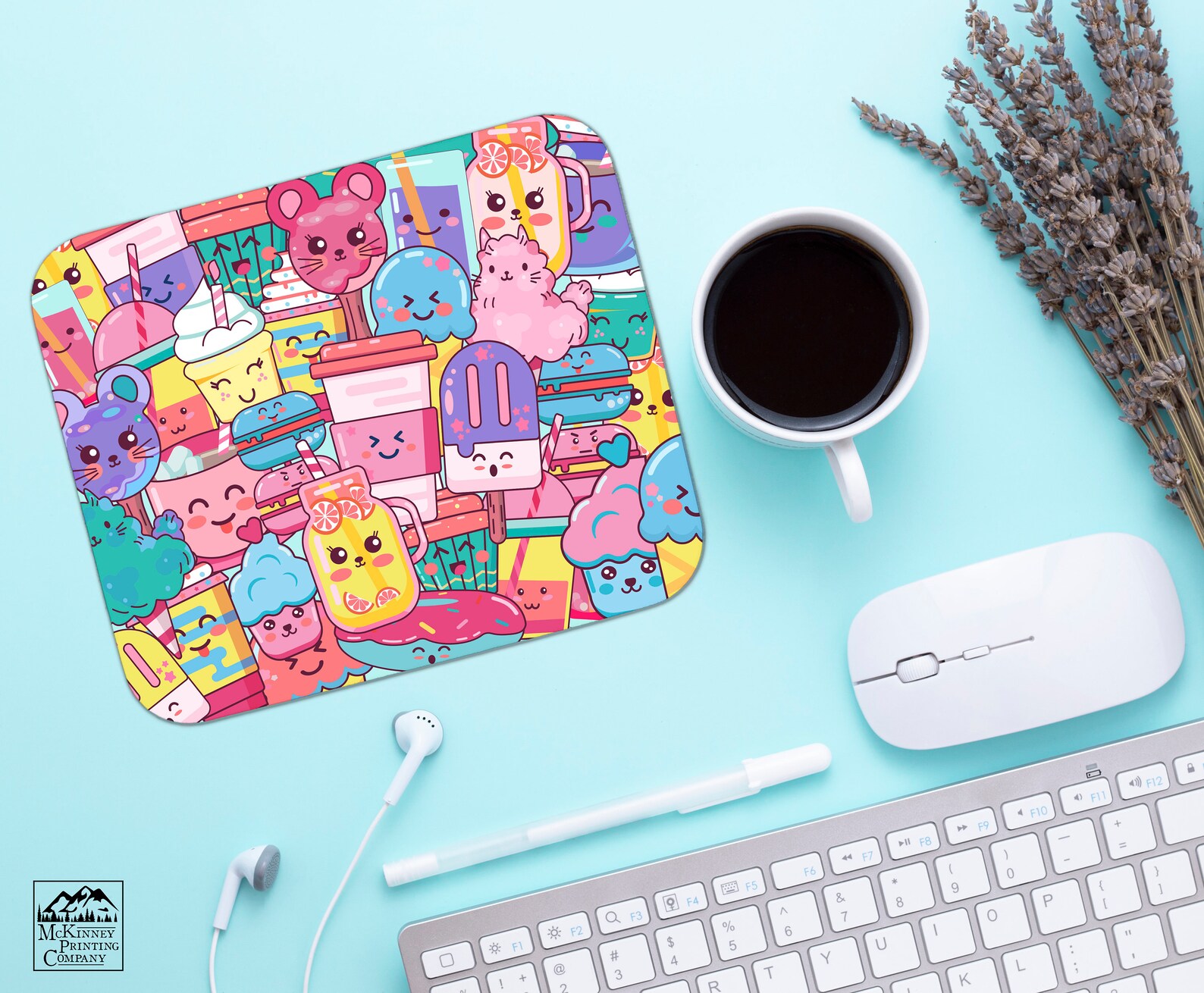 Mousepad Kawaii Kawaii Mouse Pad Divertido Lindo Fiesta de | Etsy