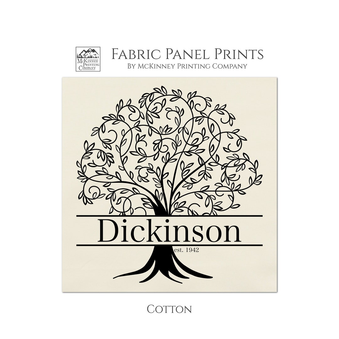 Custom Family Tree, Family Tree Wall Art, Fabric Panel, Tree of Life ...
