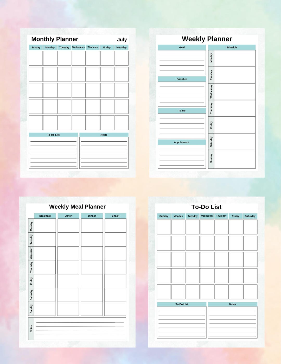 Editable- Teacher- Printable- Weekly-monthly-planner - Etsy
