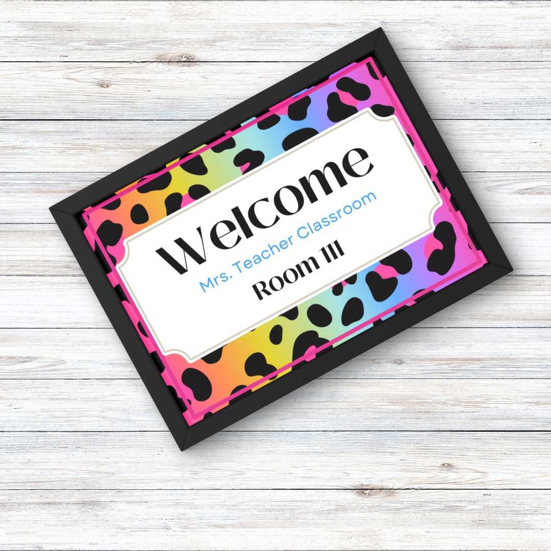 DIGITAL DOWNLOAD- Classroom Decor - Bright Colors - Welcome to Our ...