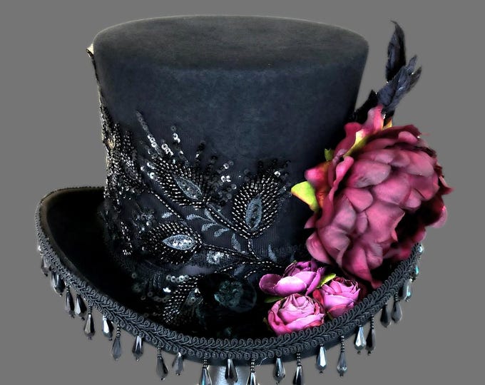 Elegant Gothic Top Hat - Etsy