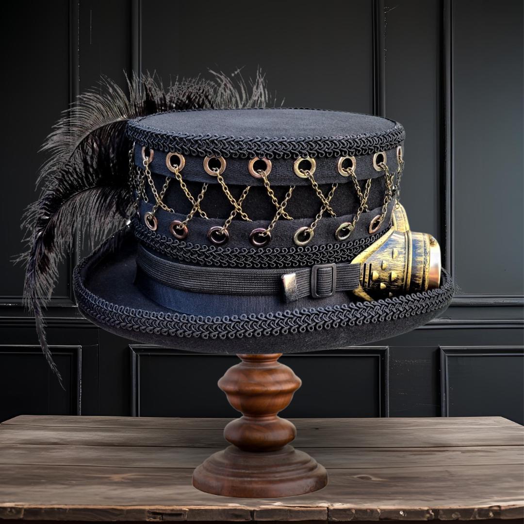 Black Steampunk Top Hat With Goggles - Etsy