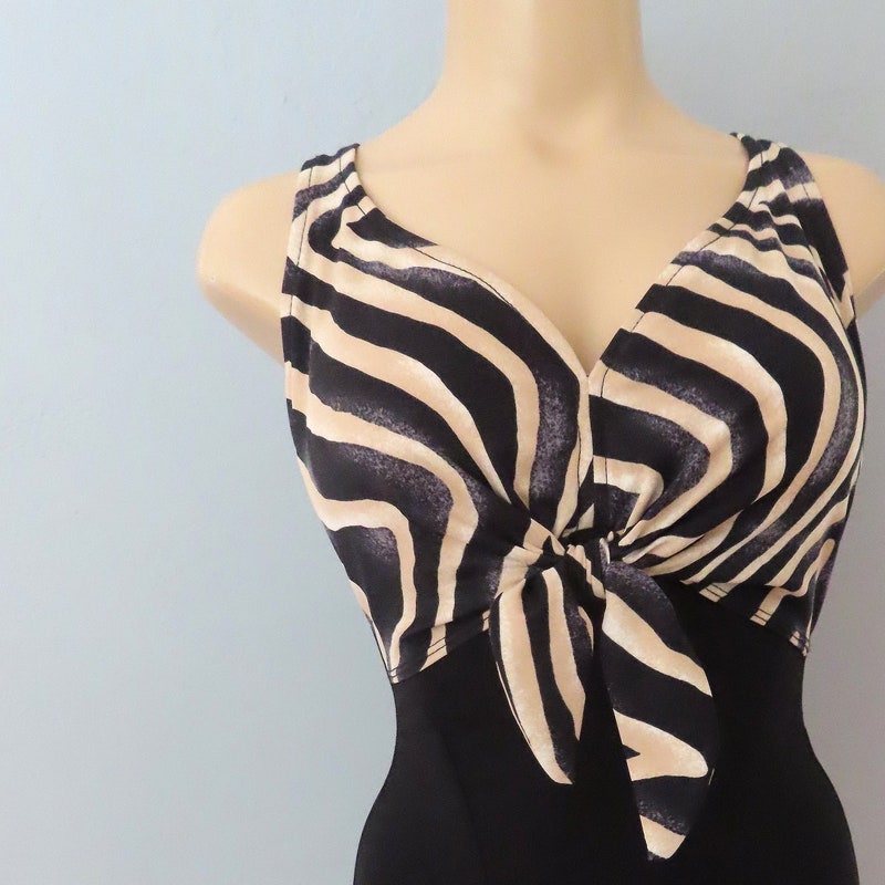 Zebra Print One Piece Swimsuit - Etsy
