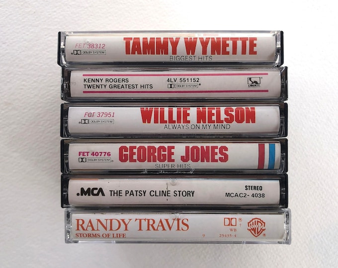 1970s 1980s Lot of 6 Country Music Cassette Tapes | Patsy Cline Tammy ...