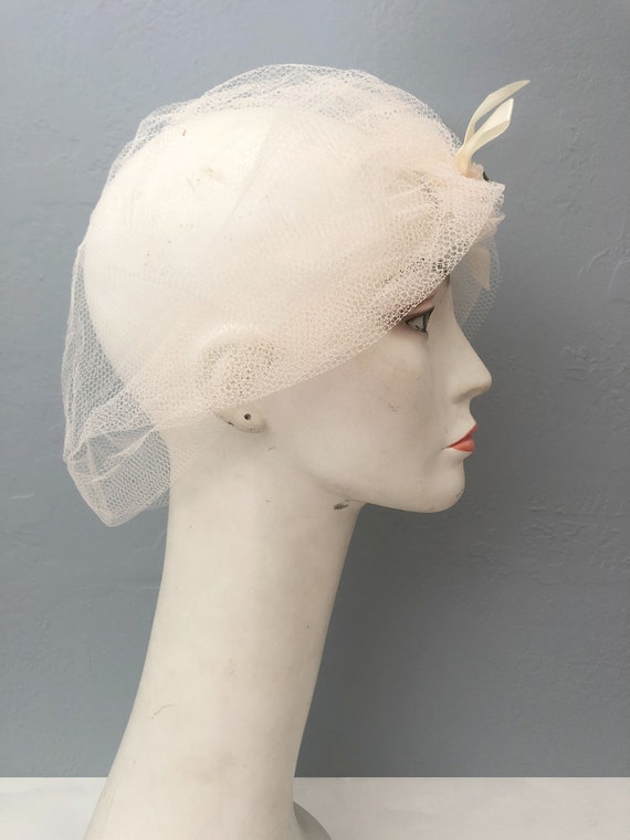 1950s sheer nylon tulle bonnet hair do scarf | one si… - Gem