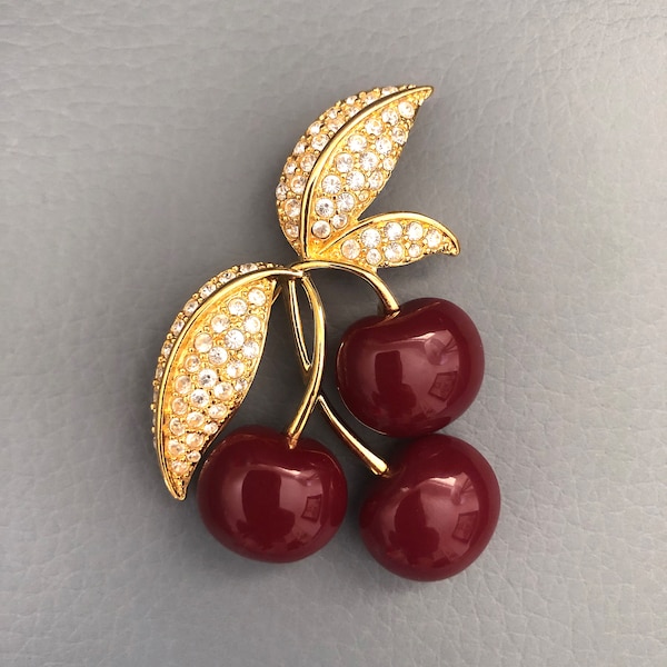 Cherry Brooch - Etsy