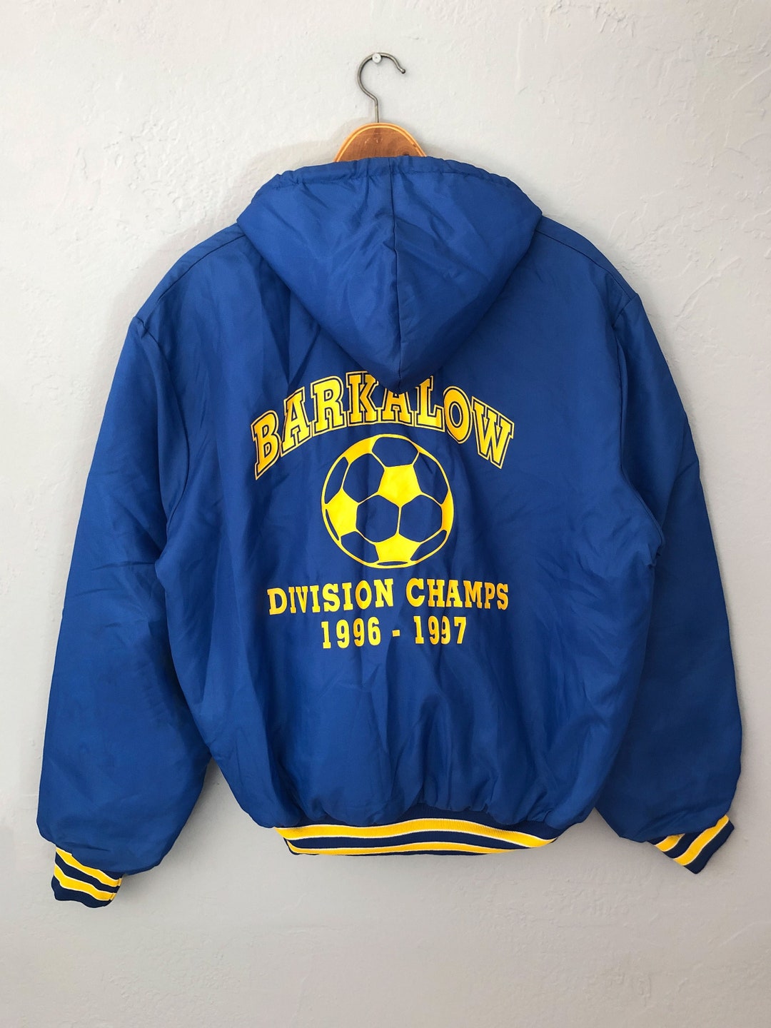 Vintage 90s Soccer Coach Pullover Jacket: Blue Windbreaker, XL - Etsy