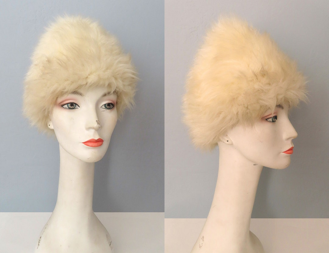 Vintage 60s Faux Fur Bucket Hat Shag Hat Festival Hat Rave Hat Vegan ...