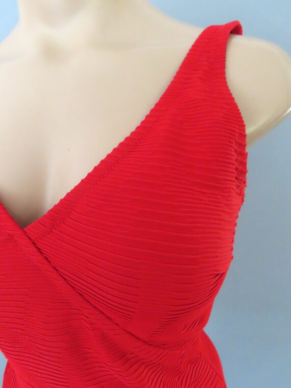 Vintage 80s One Piece Red Swimsuit Swim Pinup Swimsui… Gem
