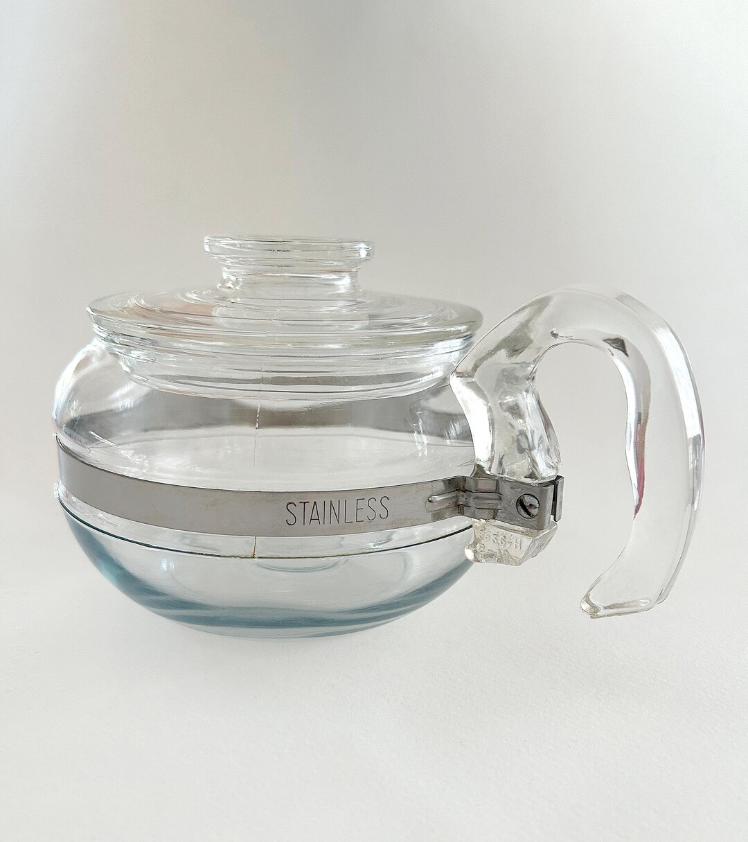1960s Pyrex Flameware Glass Tea Pot 8446 | 6 Cup MCM Stovetop Kettle ...