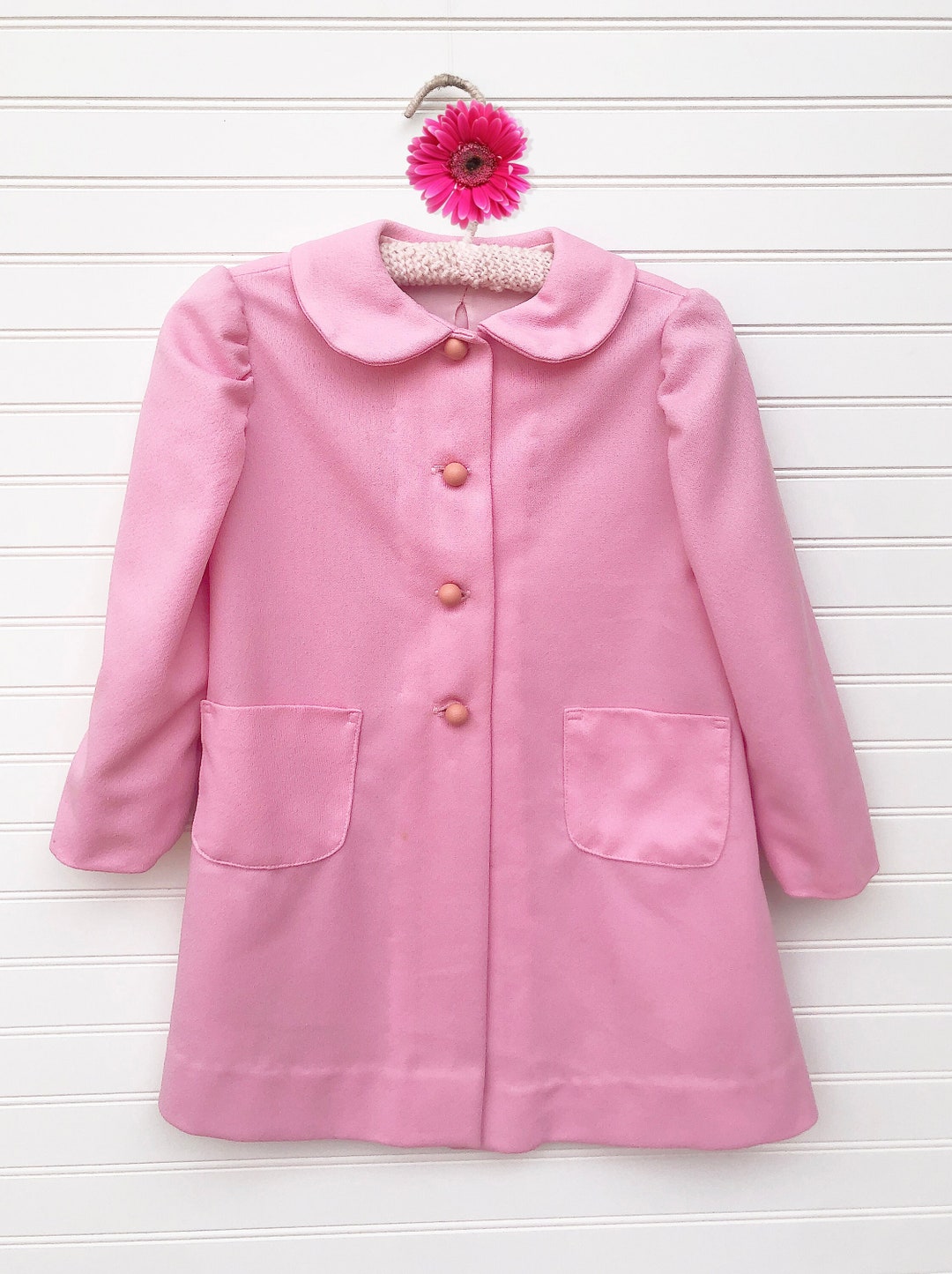 1960s Mod Pink Princess Toddler Coat | Girls Size 5/6 | Girls Swing ...