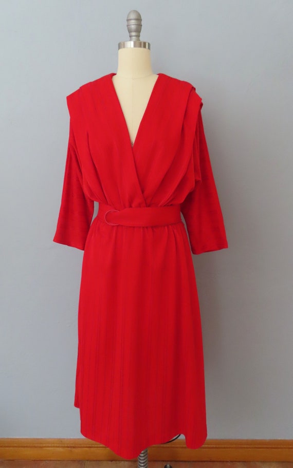 red vintage secretary dress - Gem