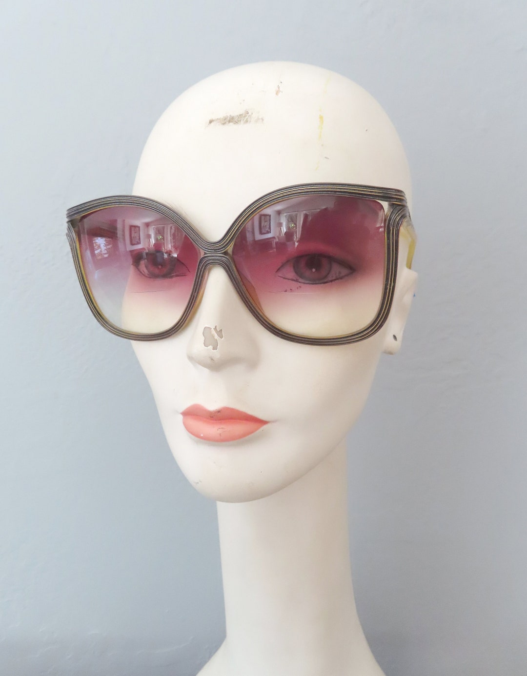 RARE 1980s Oversized Christian Dior Tinted Sunglasses | 70s 80s Hippie Boho Retro Big Frame ...